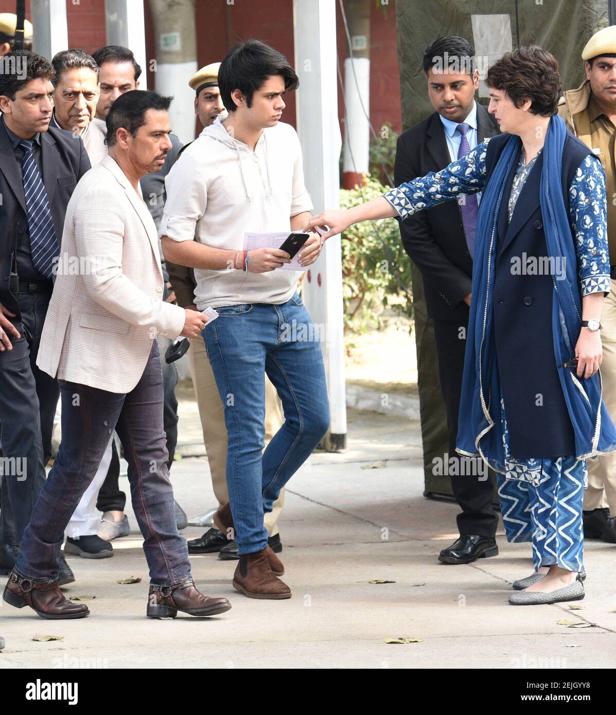 NEW DELHI, INDE - FÉVRIER 8 : priyanka Gandhi Vadra, secrétaire général ...