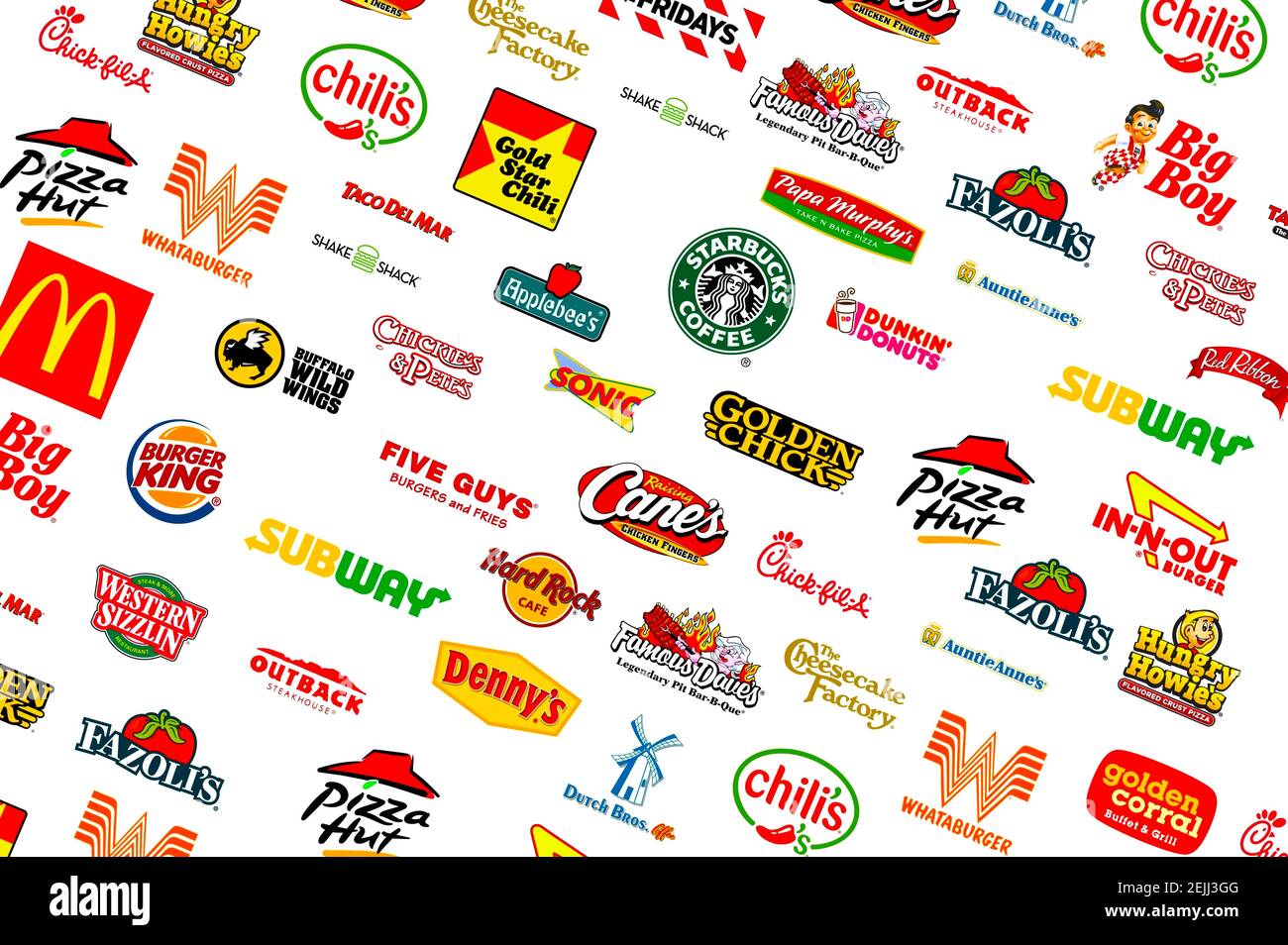 Collection de logotypes de la plus célèbre restauration rapide ...