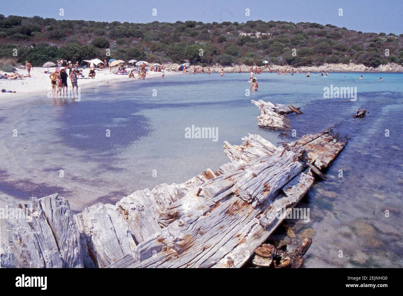 Île de Caprera, archipel de la Maddalena, Sardaigne, Italie (scanné à ...