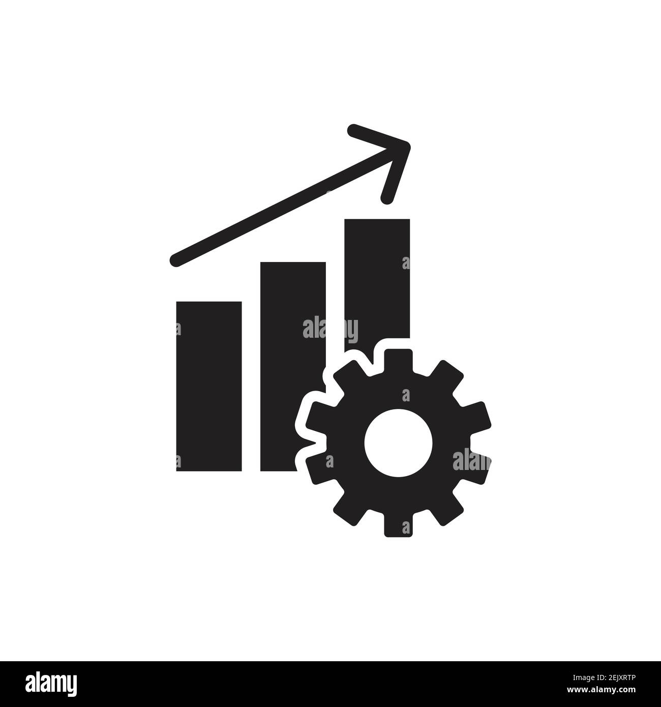 Icône de performance de productivité vecteur flèche vers le haut et ...