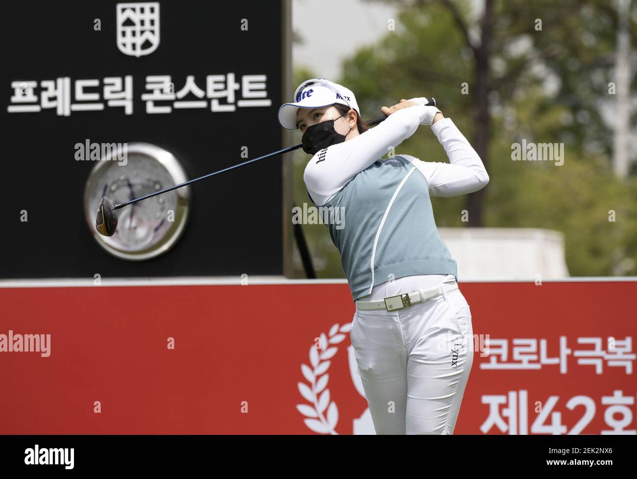 14 mai 2020 - Yangju, Corée du Sud : South Korean min-Sun Kim5, joue un tir en T sur le 1er trou ...