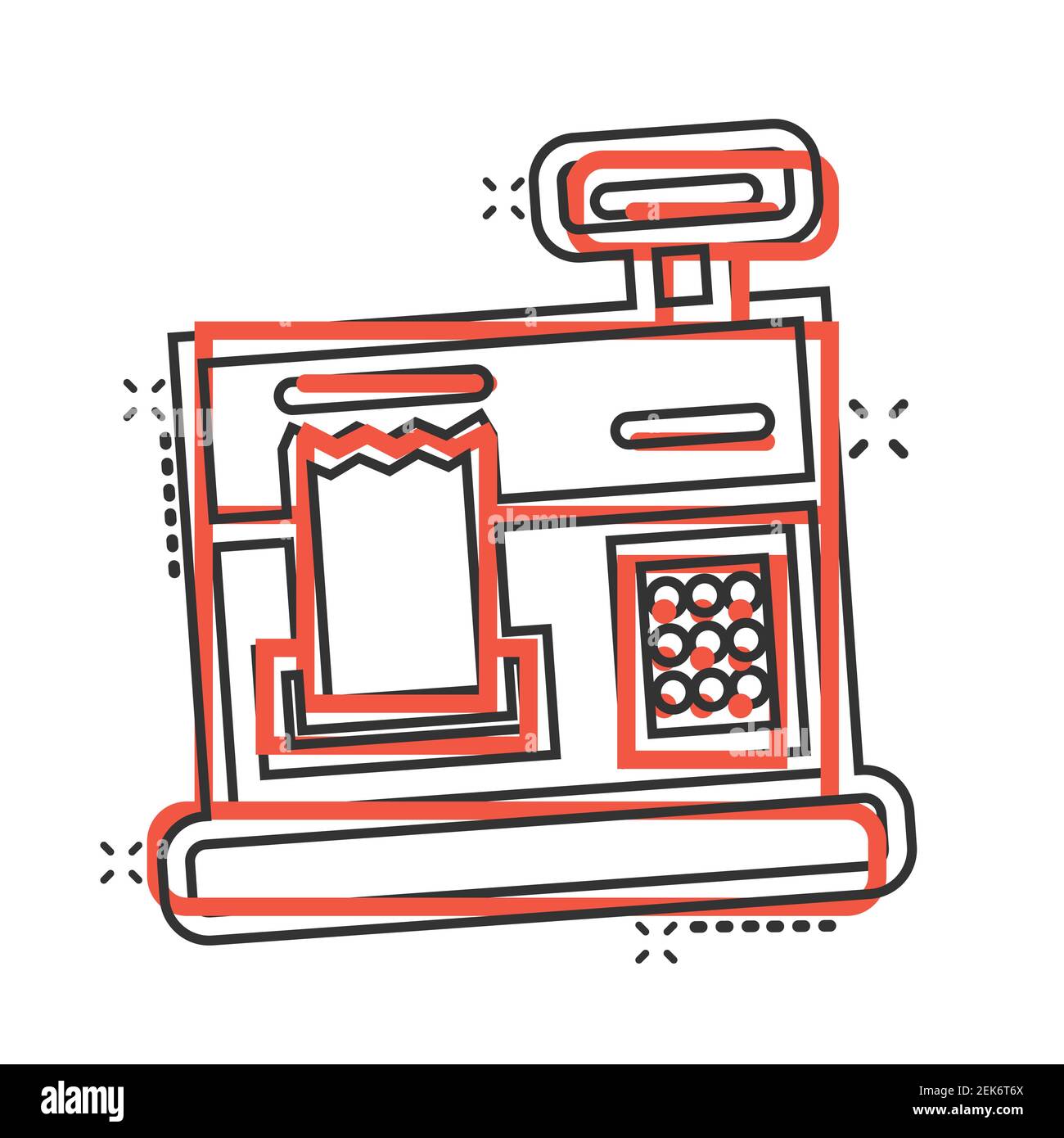 Icône de caisse en style comique. Vérifiez l'illustration du vecteur de ... Icône de caisse en style comique. Vérifiez l'illustration du vecteur de ...