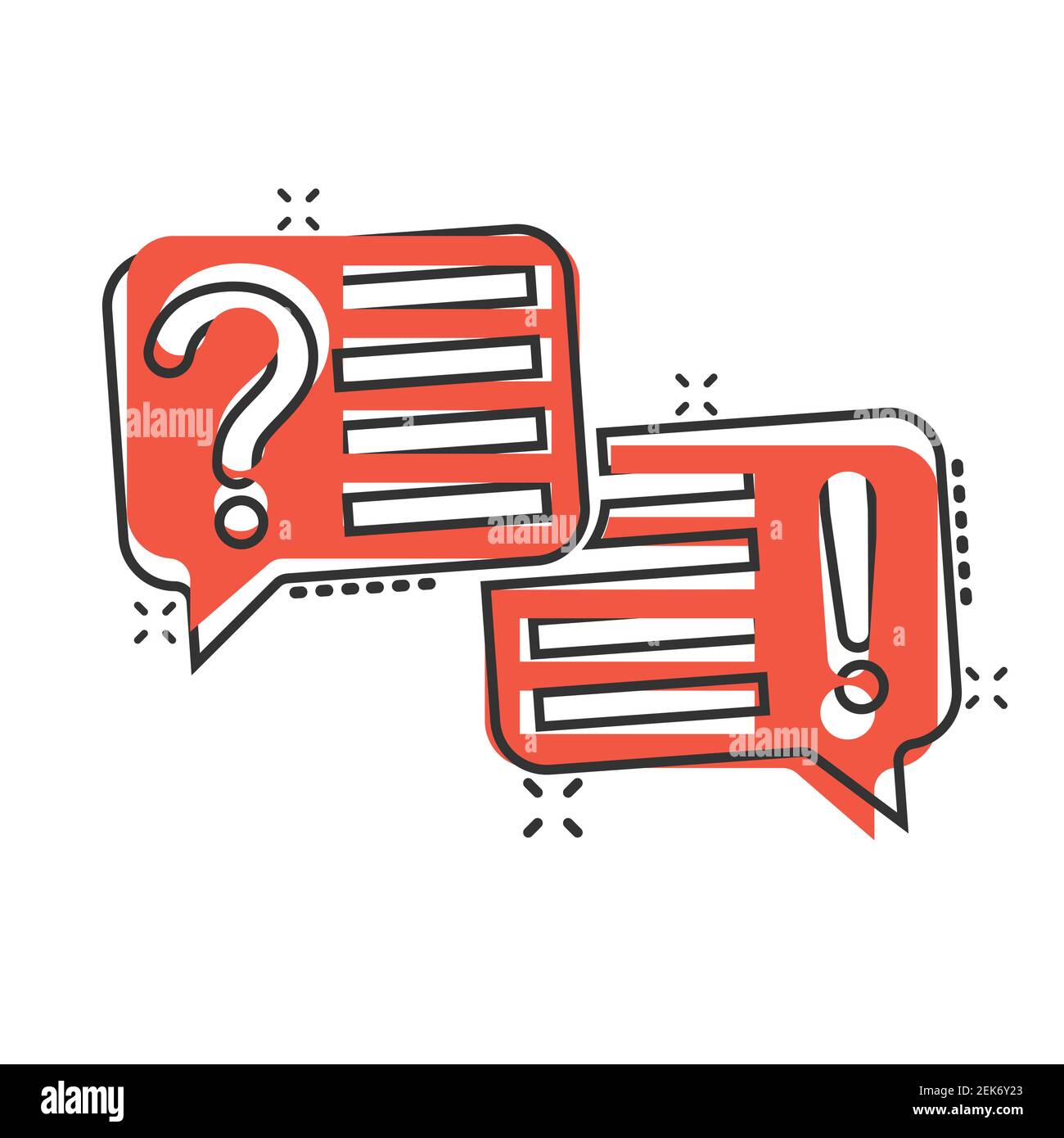 Icône question and Answer en style comique. Illustration vectorielle de ...