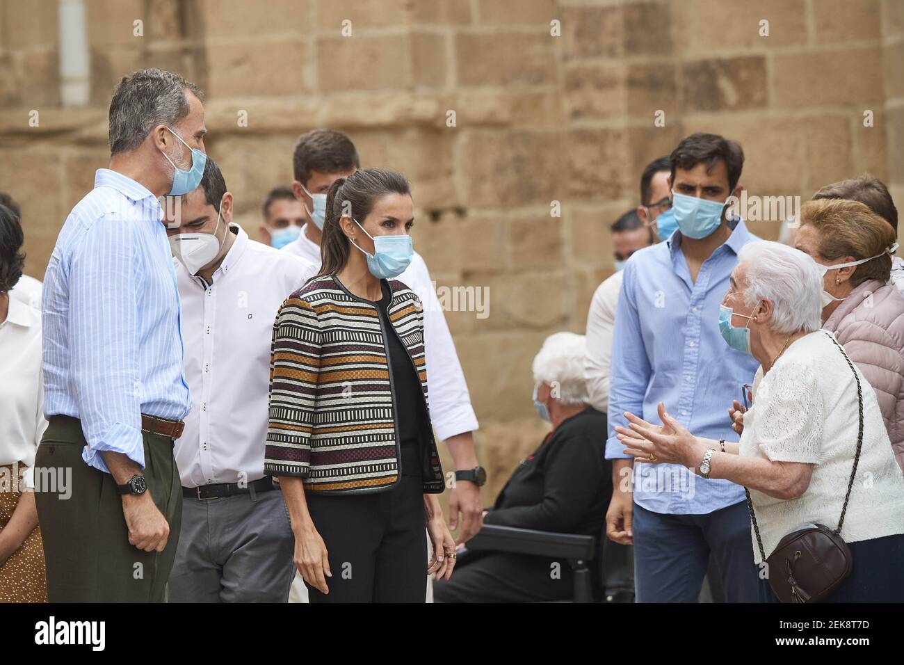 10-07-2020 Rioja la reine Letizia et le roi Felipe ont visité la cave à ...
