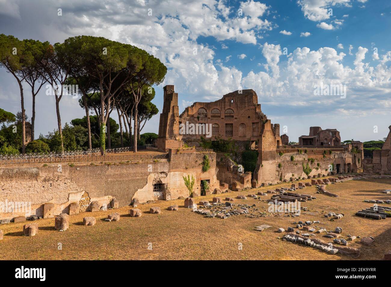 Italie, Rome, Mont Palatin, Hippodrome de Domitian ou Stadio Palatino ...
