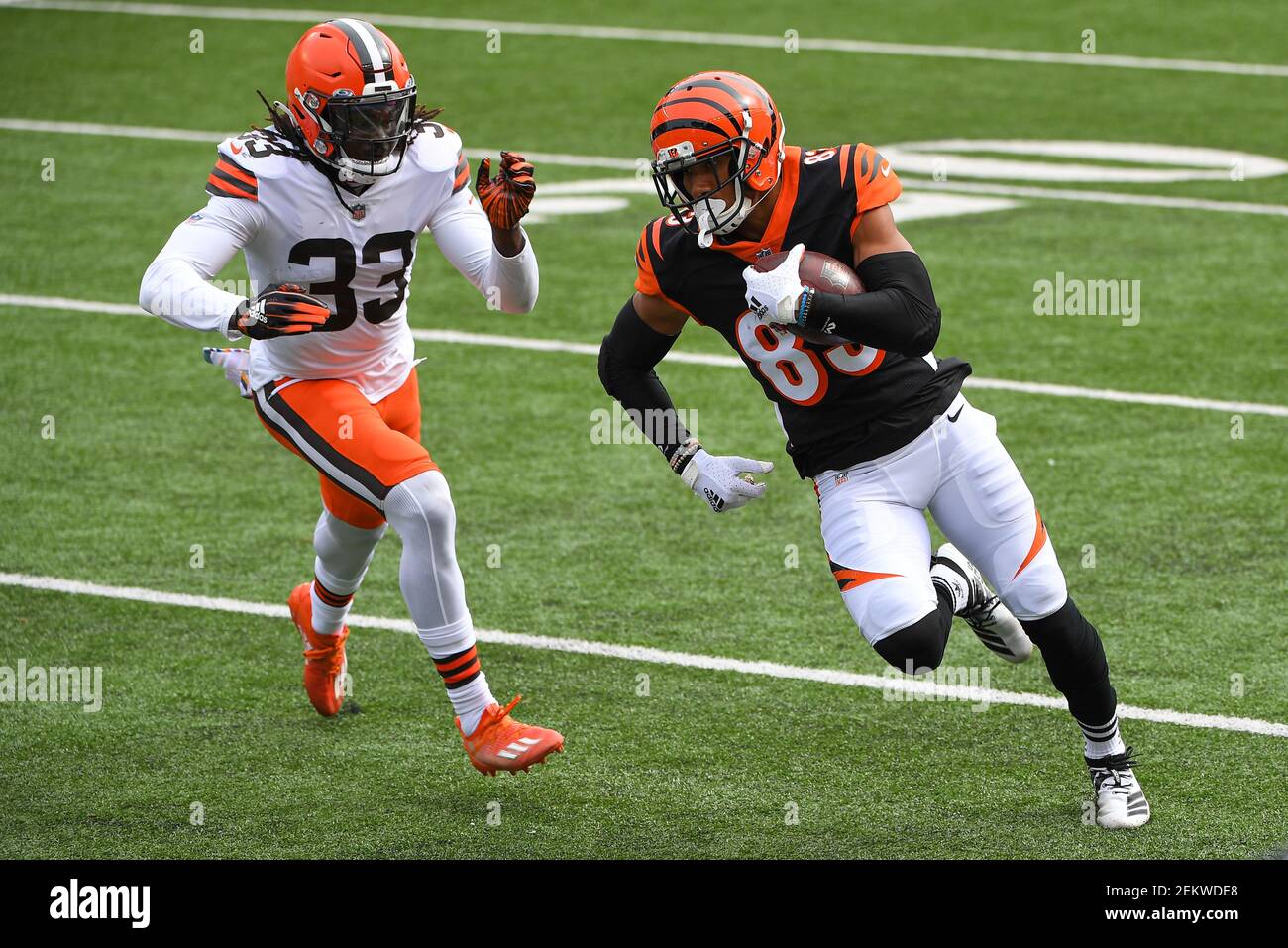 25 octobre 2020 : Tyler Boyd #83 des Bengals de Cincinnati lance le ...