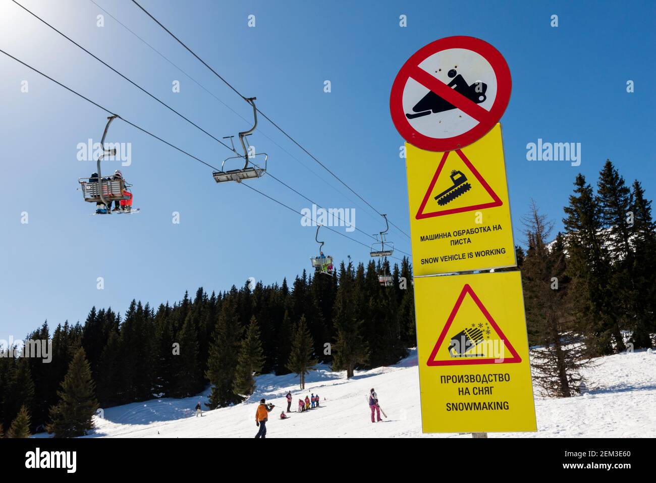 Signs ski slope Banque de photographies et d’images à haute résolution ...