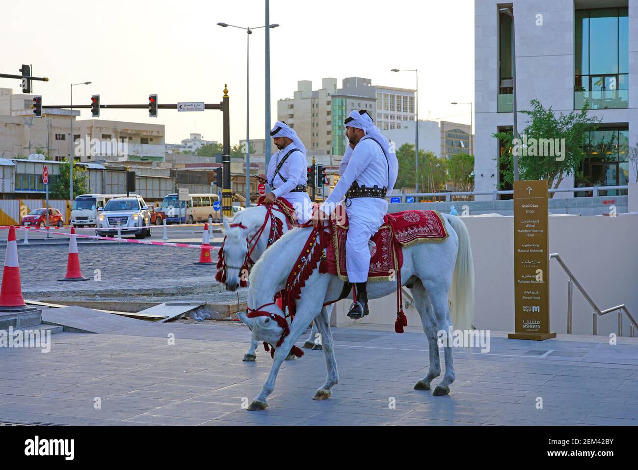 DOHA, QATAR - 12 DEC 2019- Vue du Canada sur les chevaux du Qatar sur ...