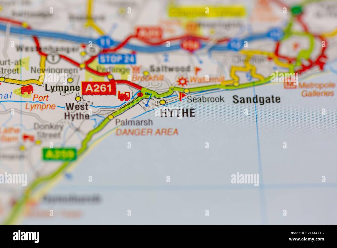 Hythe sur une carte Banque de photographies et d’images à haute ...