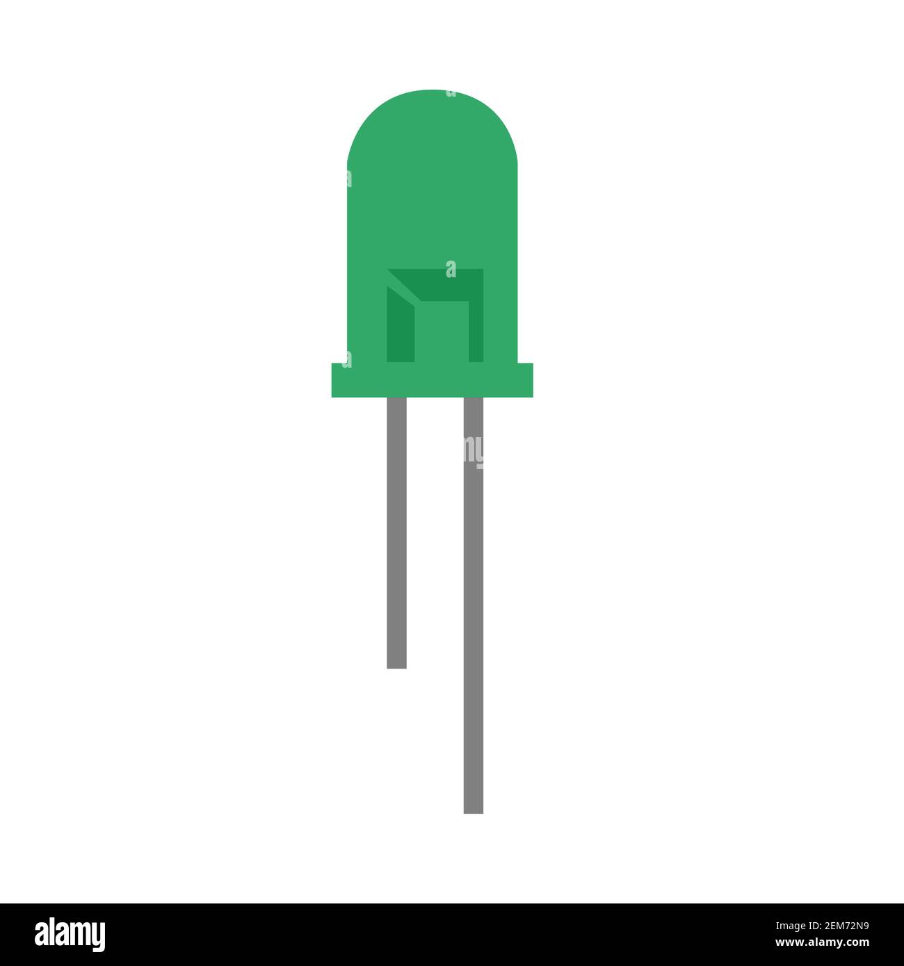 icône led verte sur fond blanc. panneau led. diode électroluminescente ...