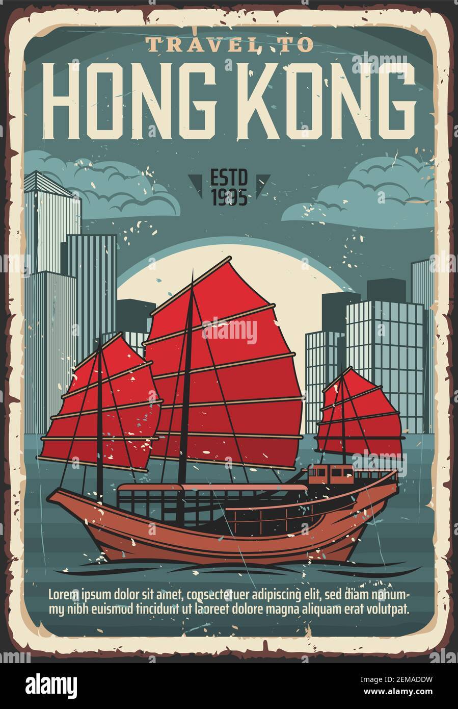 Courrier indésirable aux voiles rouges. Bienvenue à Hong Kong, l'agence ...