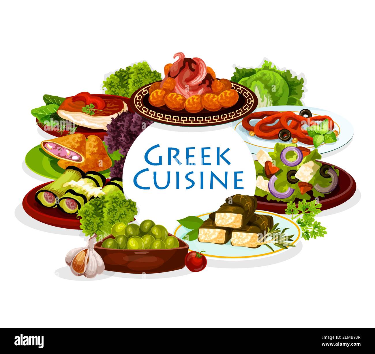 Tarte au fromage grec Banque d'images vectorielles - Alamy