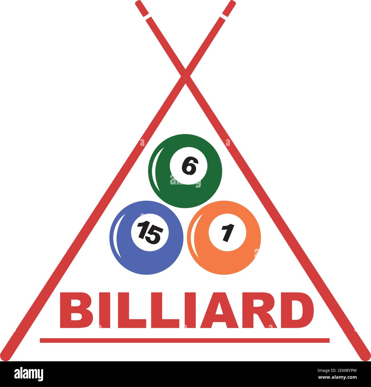 Billard modèle de conception de logo vectoriel Banque de photographies ...
