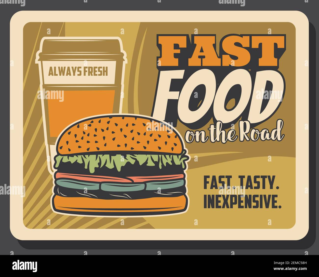 1950s fast food restaurant Banque d'images vectorielles - Alamy