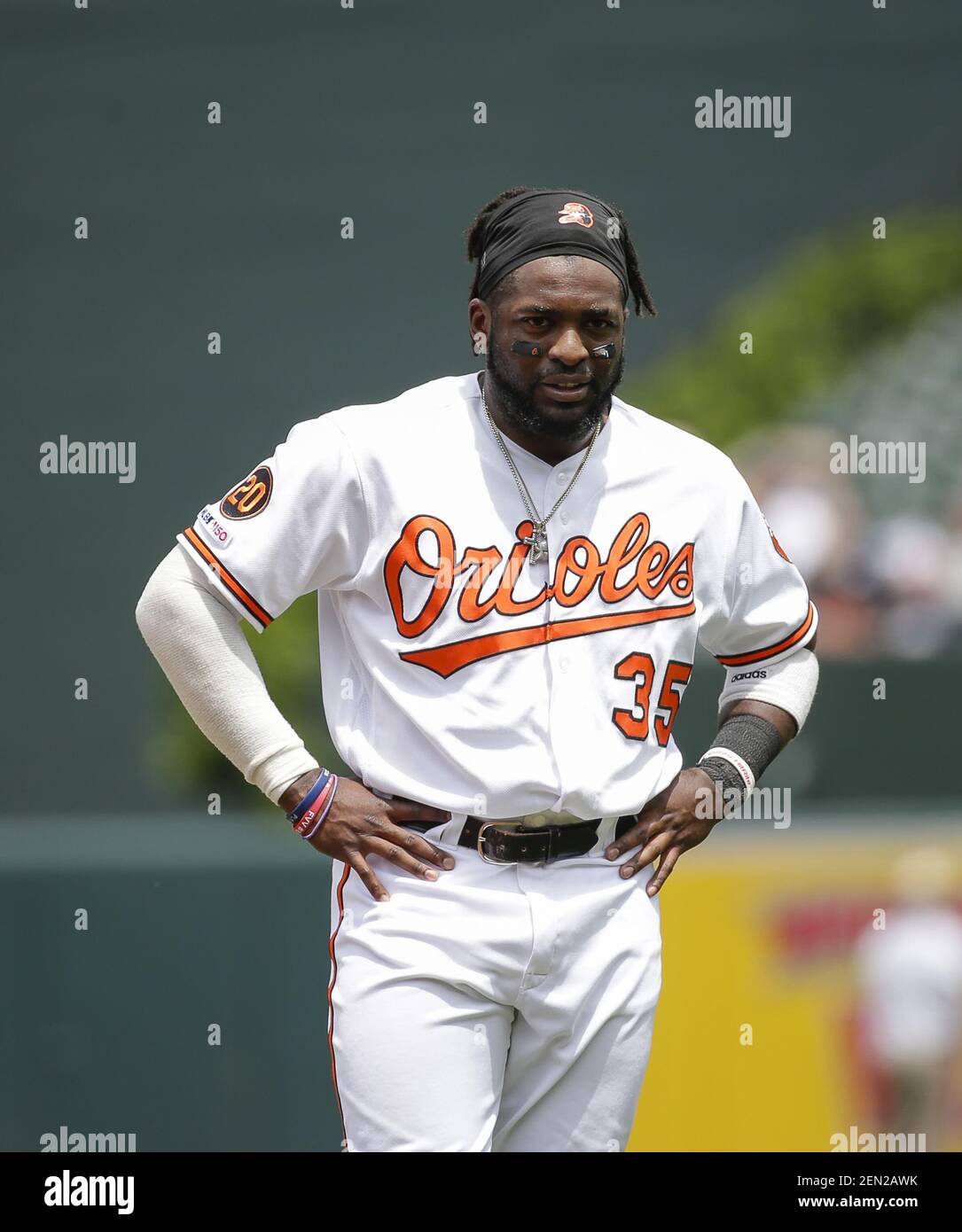23 mai 2019 : Baltimore Orioles a quitté le fielder #35 Dwight Smith Jr ...