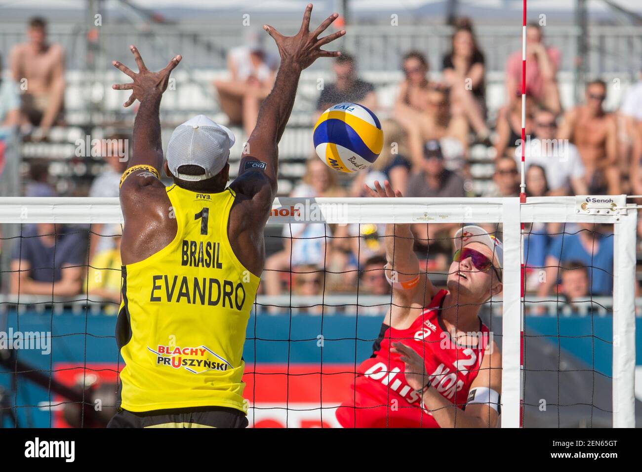 16.06.2019, Varsovie, siatkowka plazowa, FIVB World Tour, N/z Evandro Goncalves Oliveira Junior ...