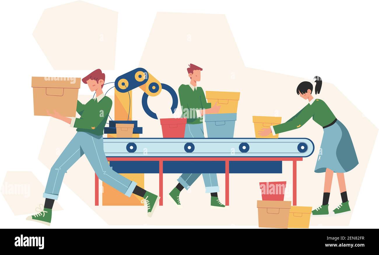 Ligne de production Banque d'images vectorielles - Alamy