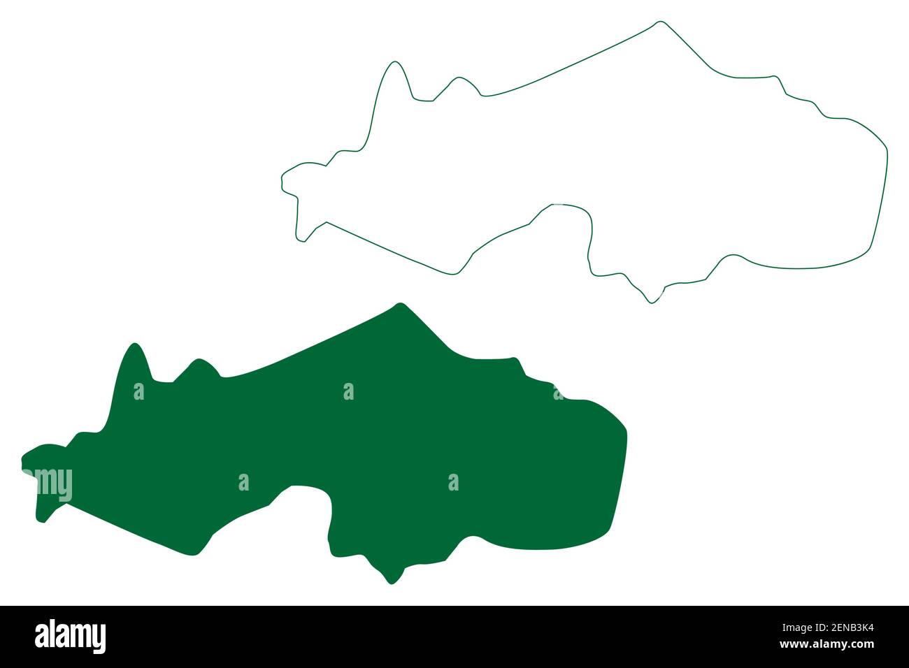 Carte de la région métropolitaine de Kamrup (État d'Assam, République ...
