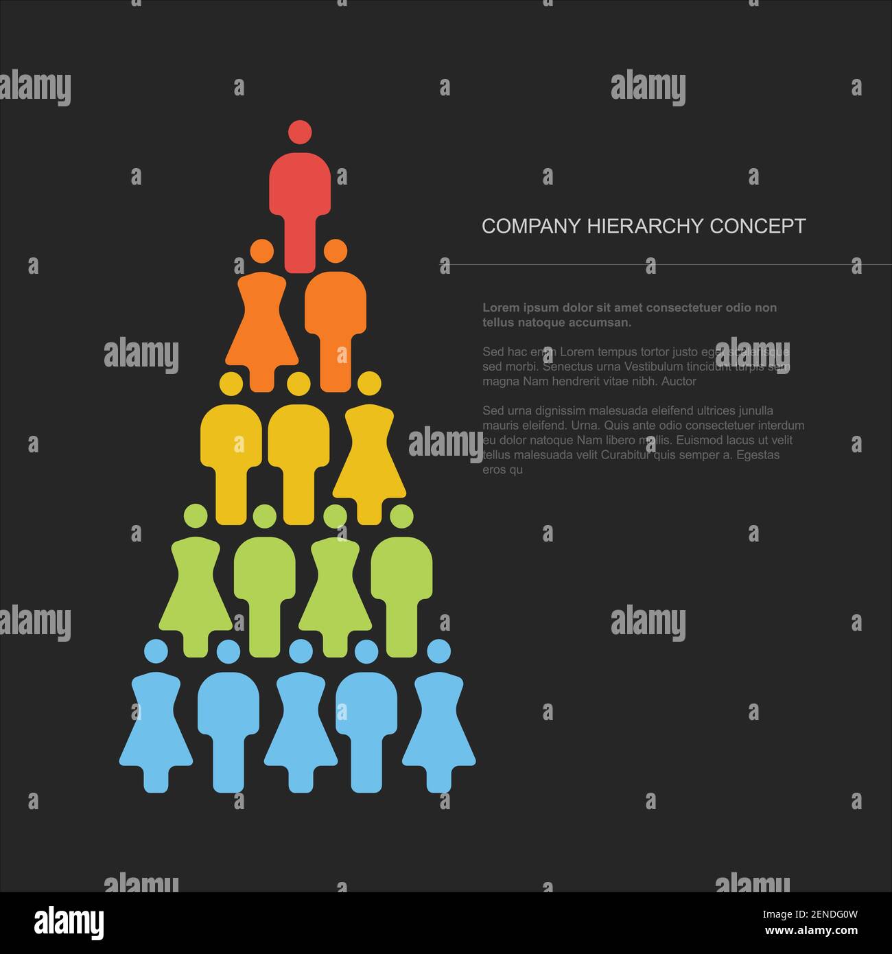 Structure pyramidale de la hiérarchie des personnes - illustration du ...