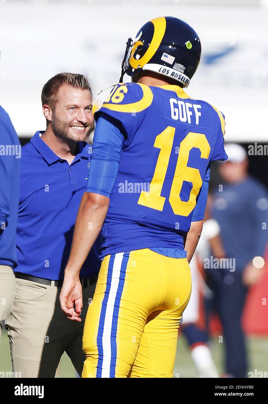 24 août 2019 quart de quart des Rams de Los Angeles Jared Goff #16 et ...