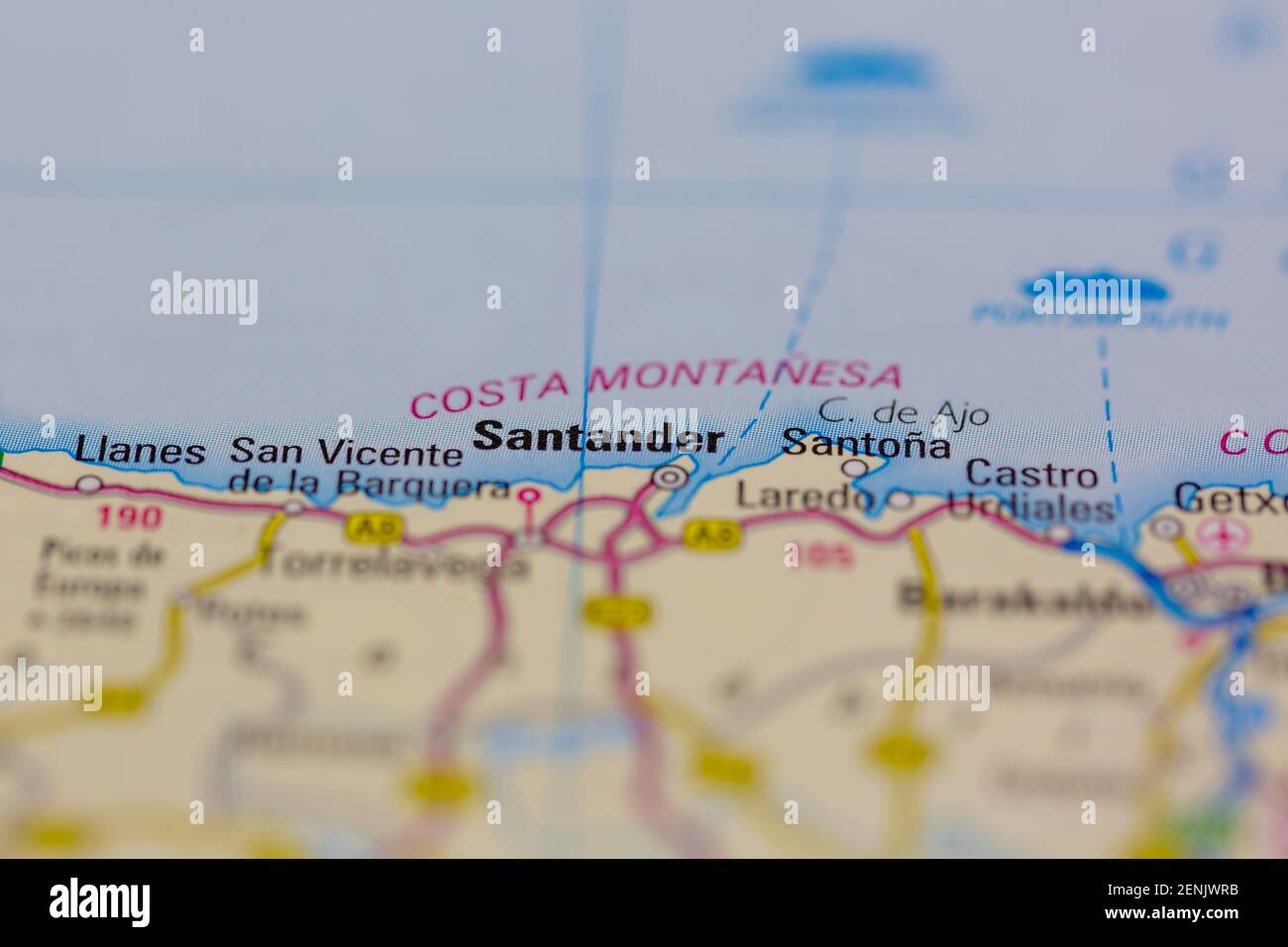 Santander carte espagne Banque de photographies et d’images à haute ...