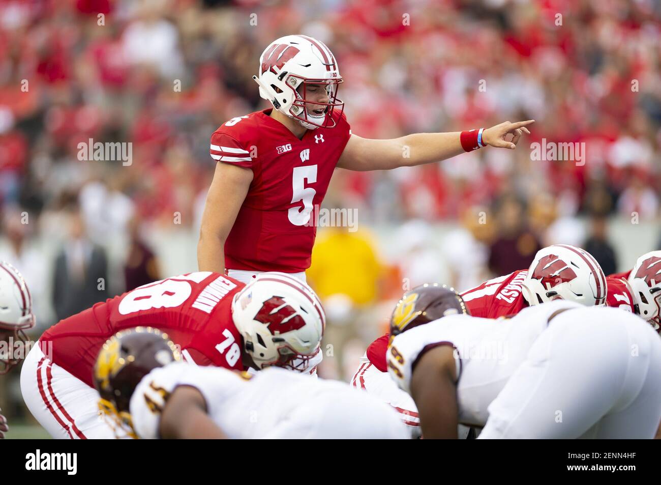 7 septembre 2019: Le quarterback des Badgers du Wisconsin Graham Mertz ...