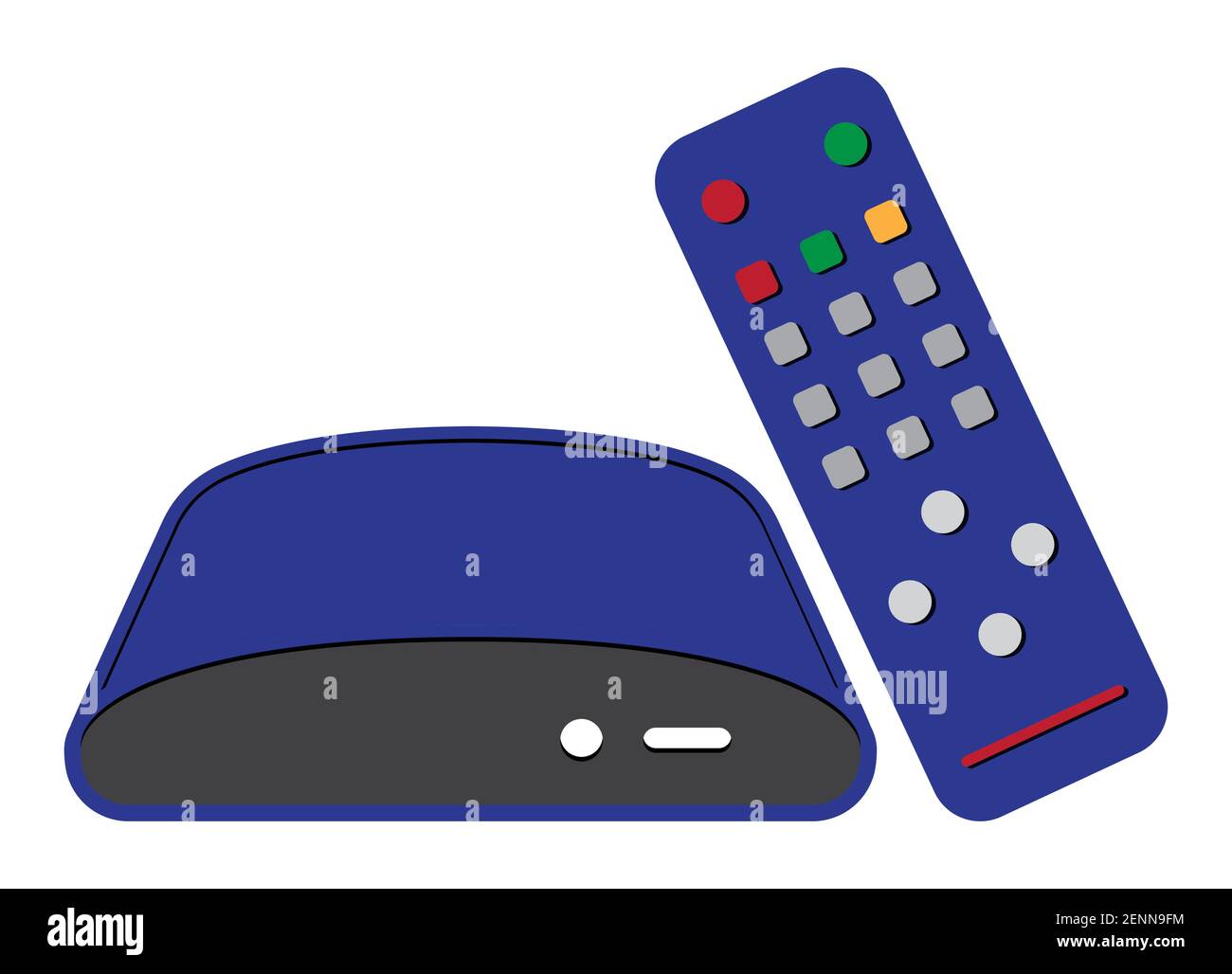 Boîtier de configuration du lecteur multimédia numérique à icône plate ...