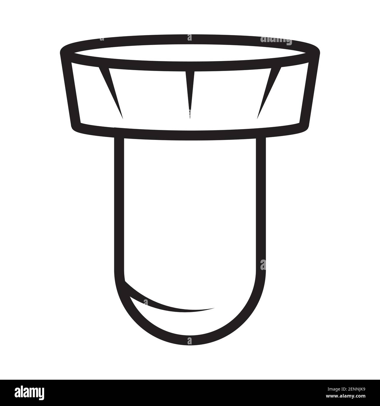 Line art Vector Icon un bouchon de bouteille antique ou en bois bouchon ...