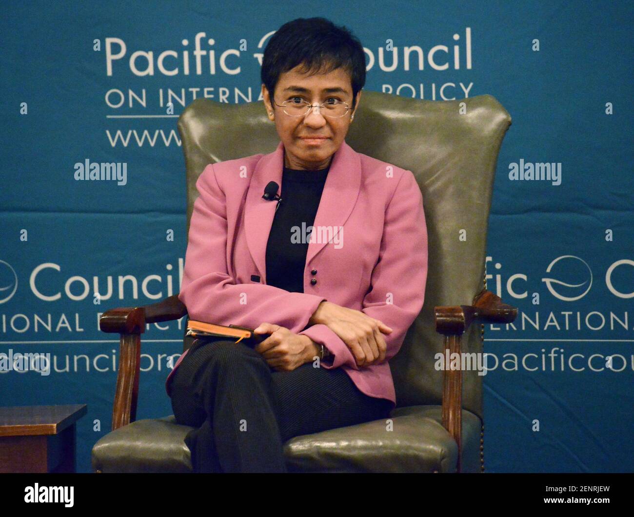 La panéliste Maria Ressa, fondatrice du site web philippin Rappler et d ...