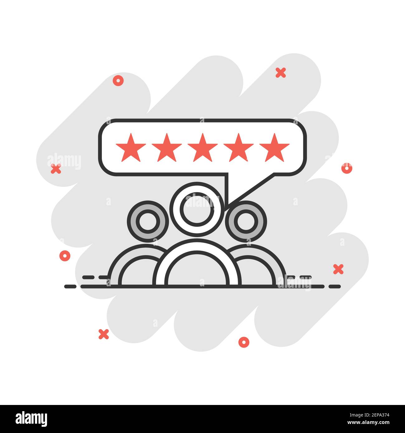 Vector cartoon customer reviews, les commentaires des utilisateurs dans ...
