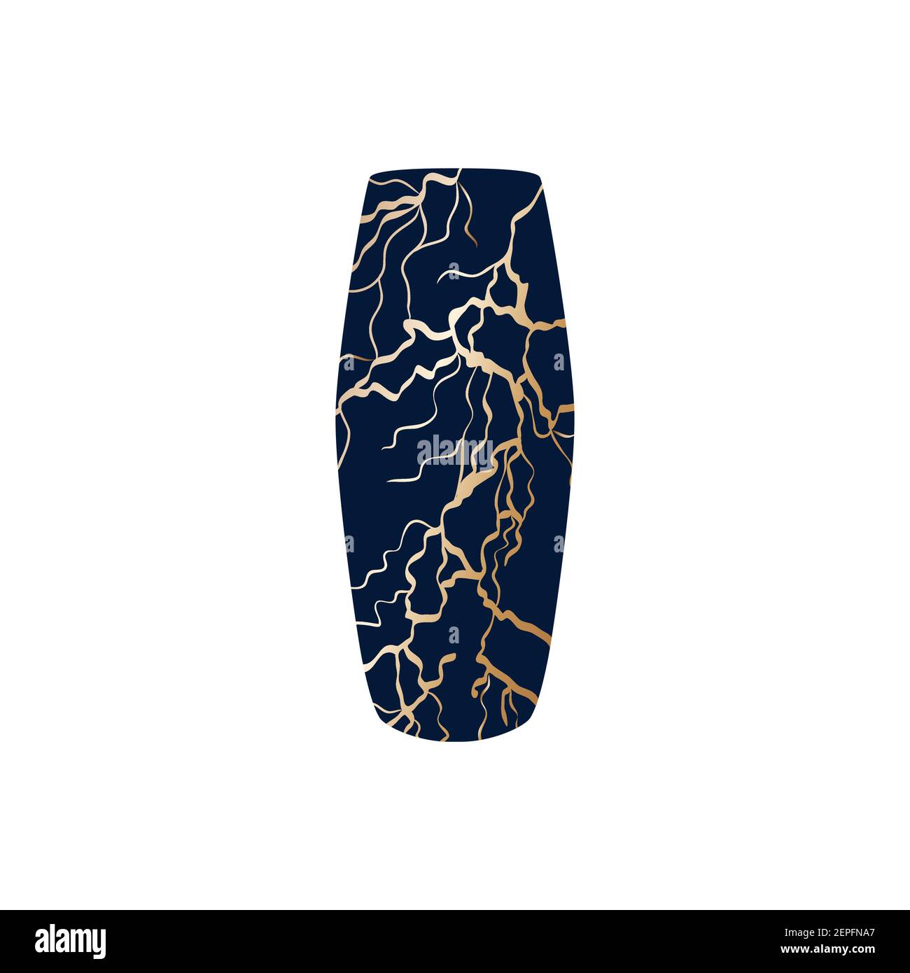 Vase japonais kintsugi rénové art couleur dessin gravure illustration ...