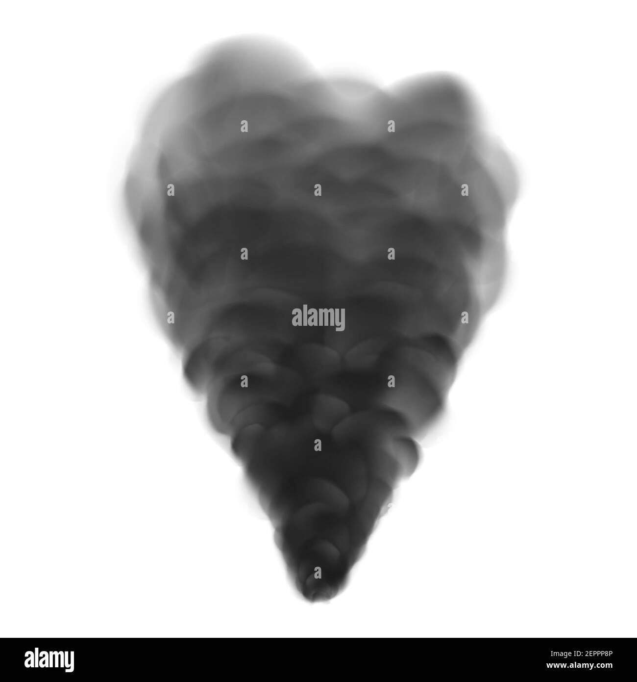 La fumée noire monte vers le haut. Illustration vectorielle d'une fumée ...
