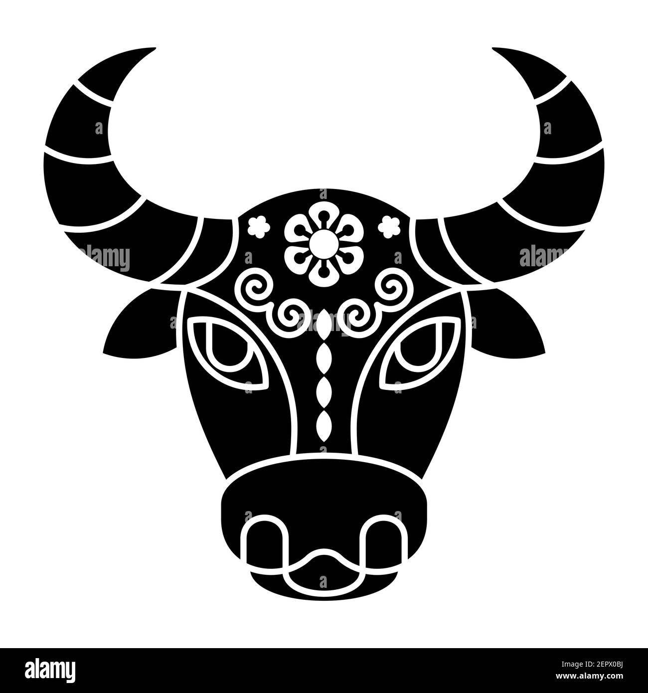 Taureau asiatique Banque d'images noir et blanc - Alamy