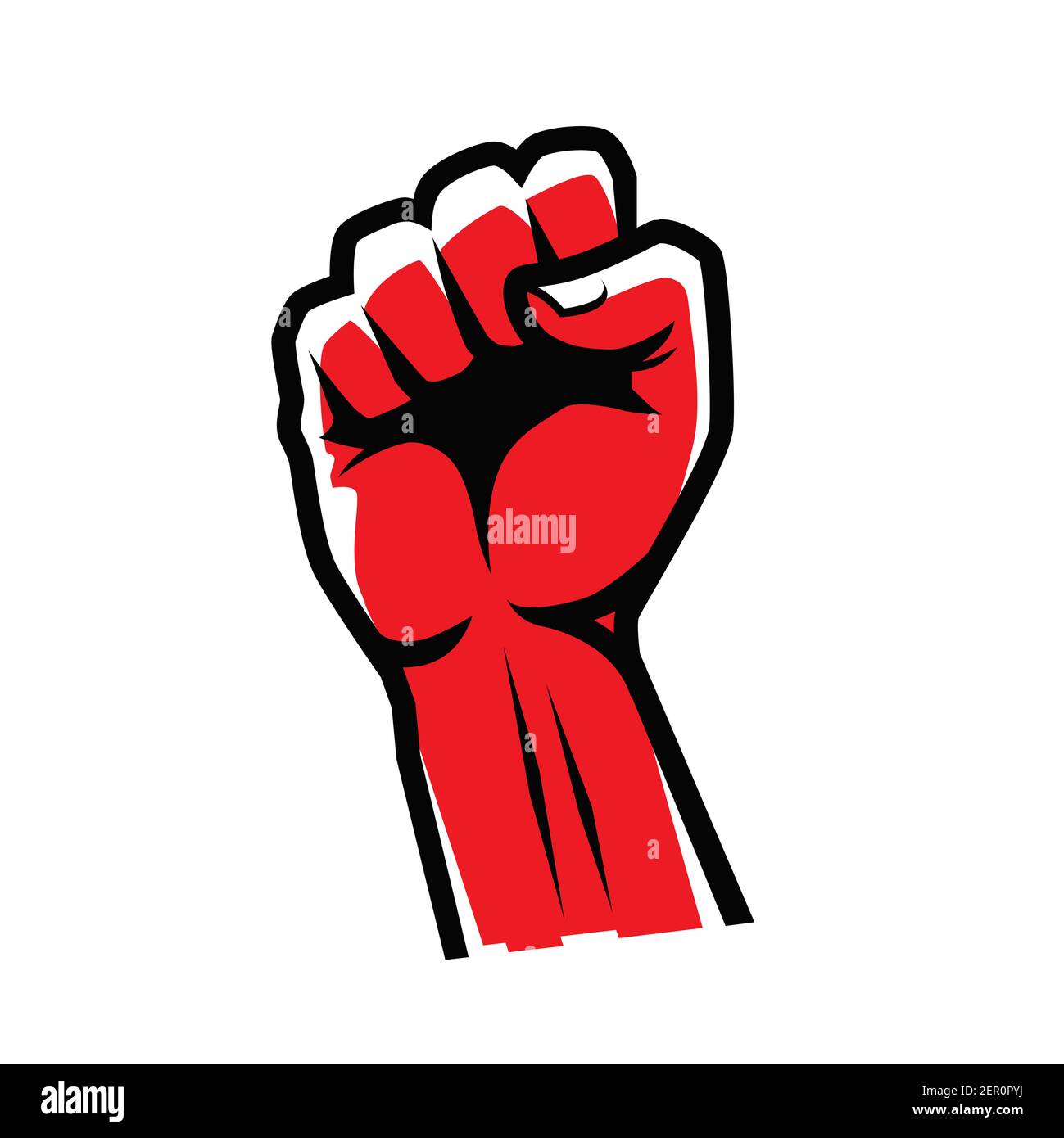 Symbole de poing fermé. Vecteur de puissance et de force du logo Image ...