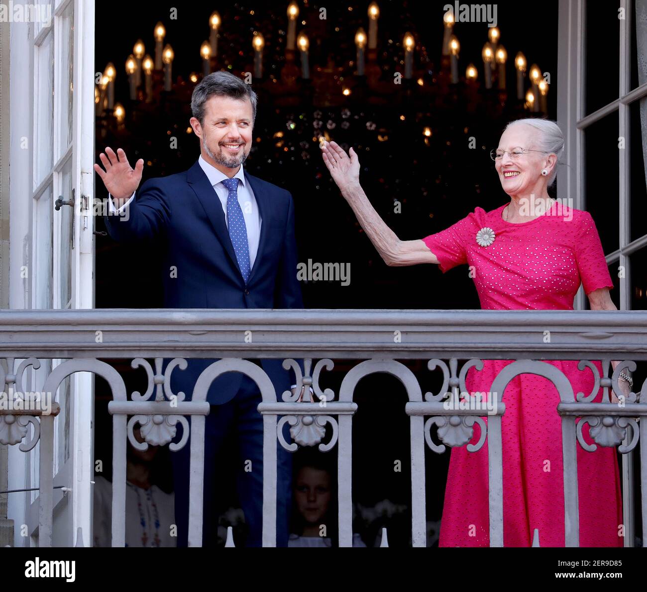 26-05-2018 balcon la famille royale sur le balcon du palais Frederik ...