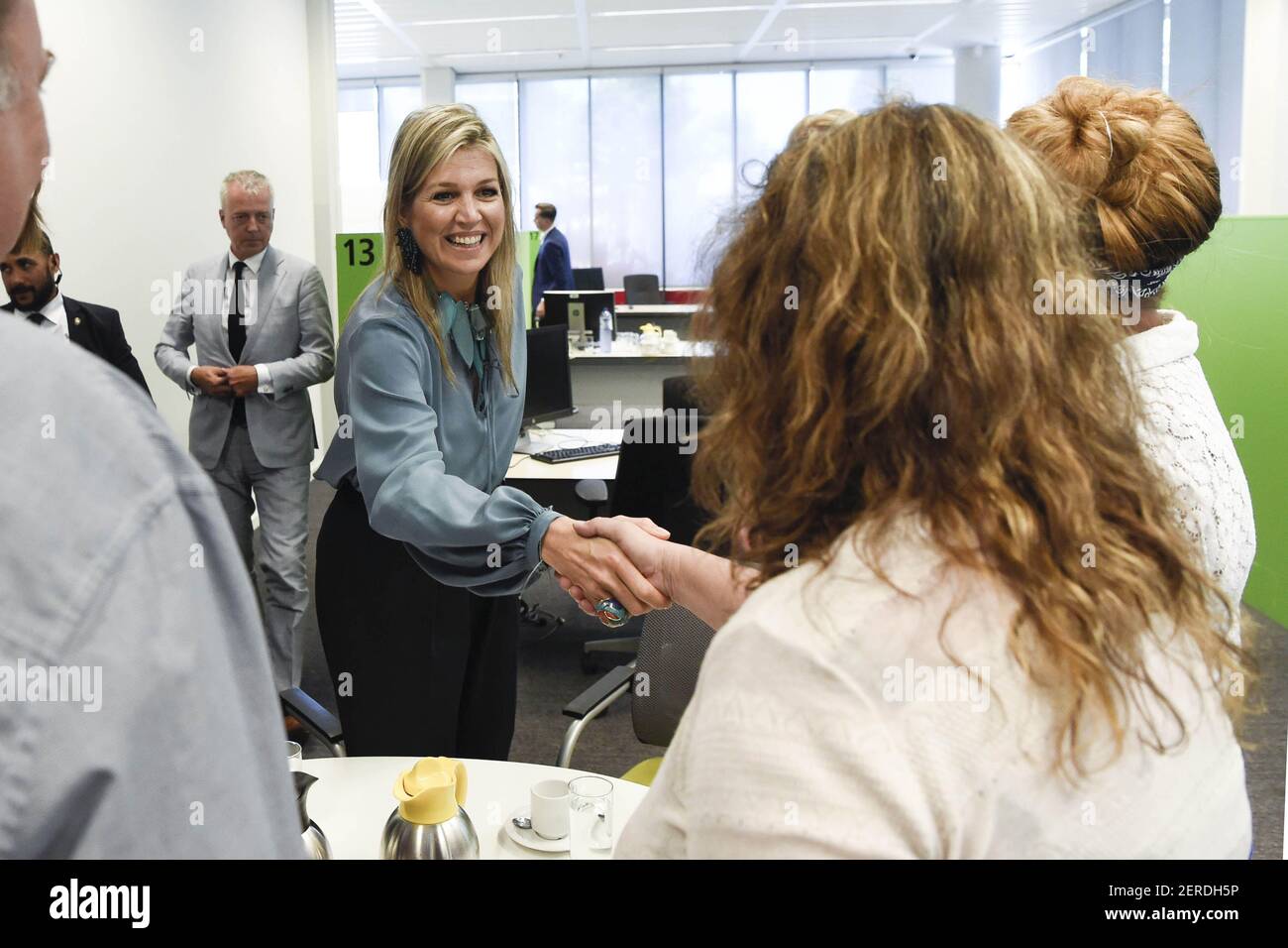 12-07-2018 Rotterdam Queen Maxima lors d'une visite au Werkplein et au ...