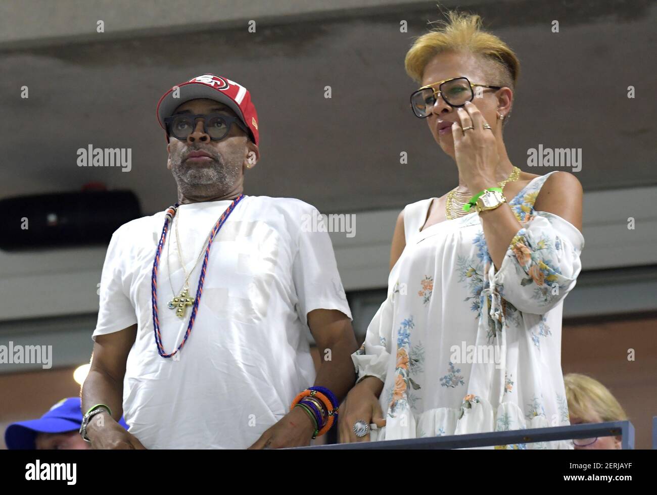 Le directeur Spike Lee et la femme Tonya Lewis Lee participent au quart ...