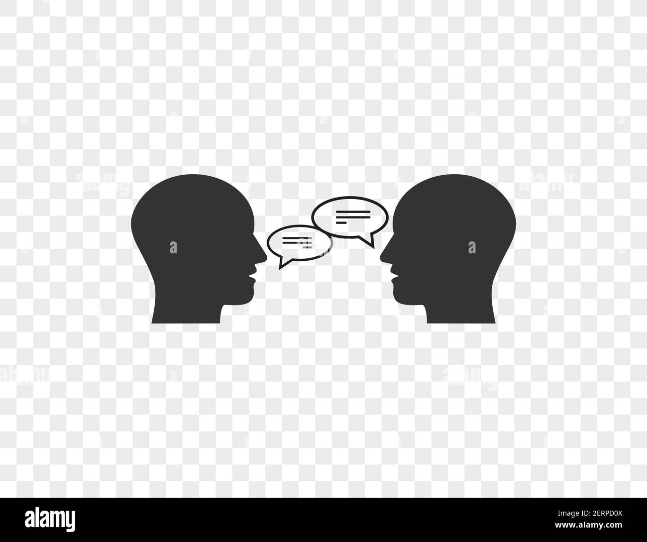 Icône de conversation sur fond transparent. Illustration vectorielle ...