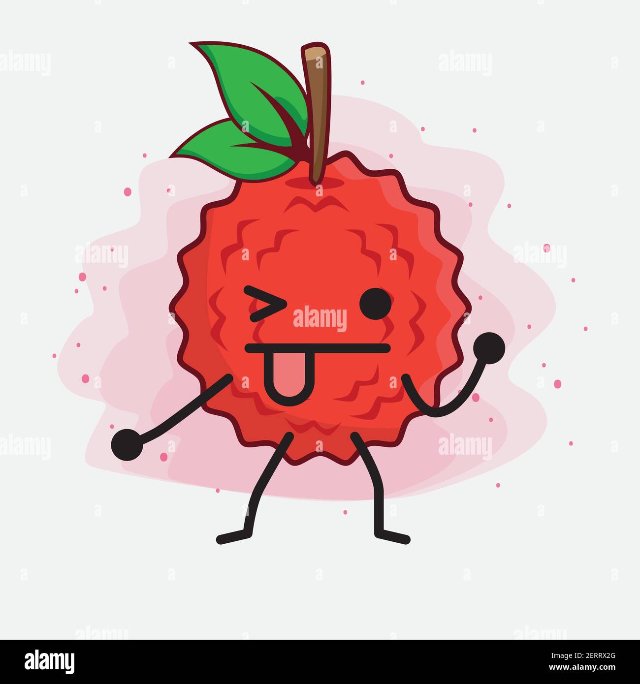 Illustration vectorielle du personnage de fruit de Lychee avec un ...