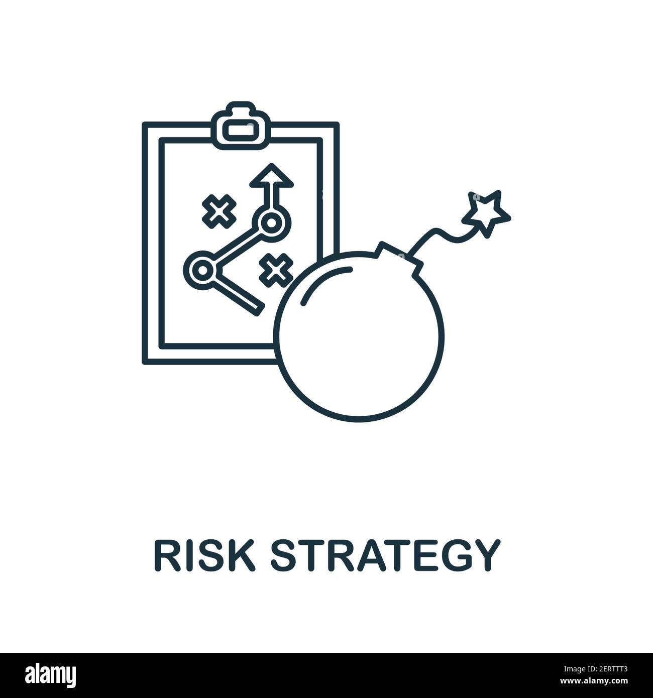 Icône Stratégie de risque. Élément simple de la collecte de gestion des ...