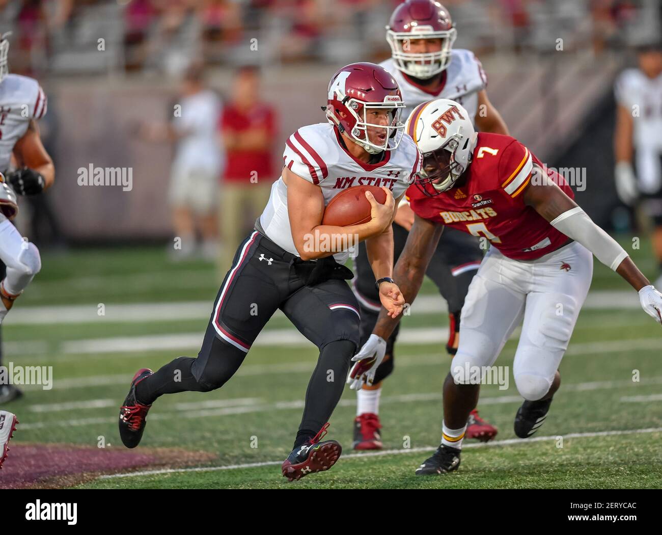 27 octobre 2018 San Marcos, TX...New Mexico State Quarterback, Josh ...
