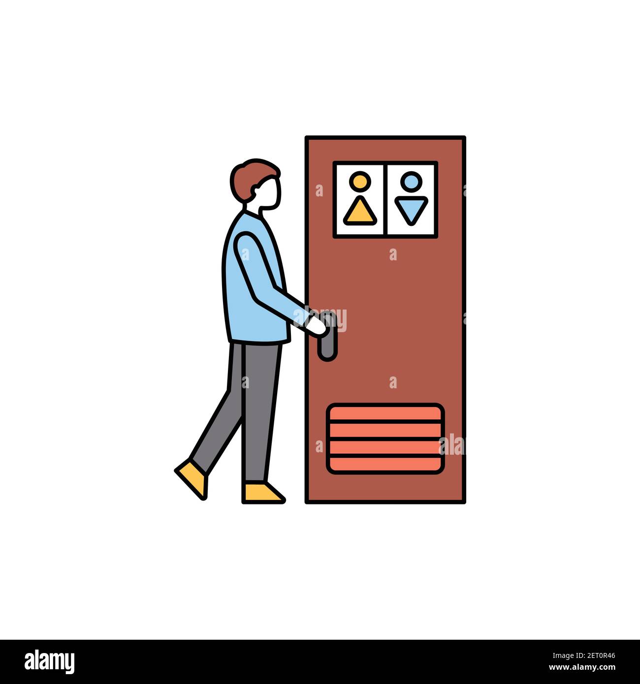 Pictogramme aller au toilette Banque d'images vectorielles - Alamy
