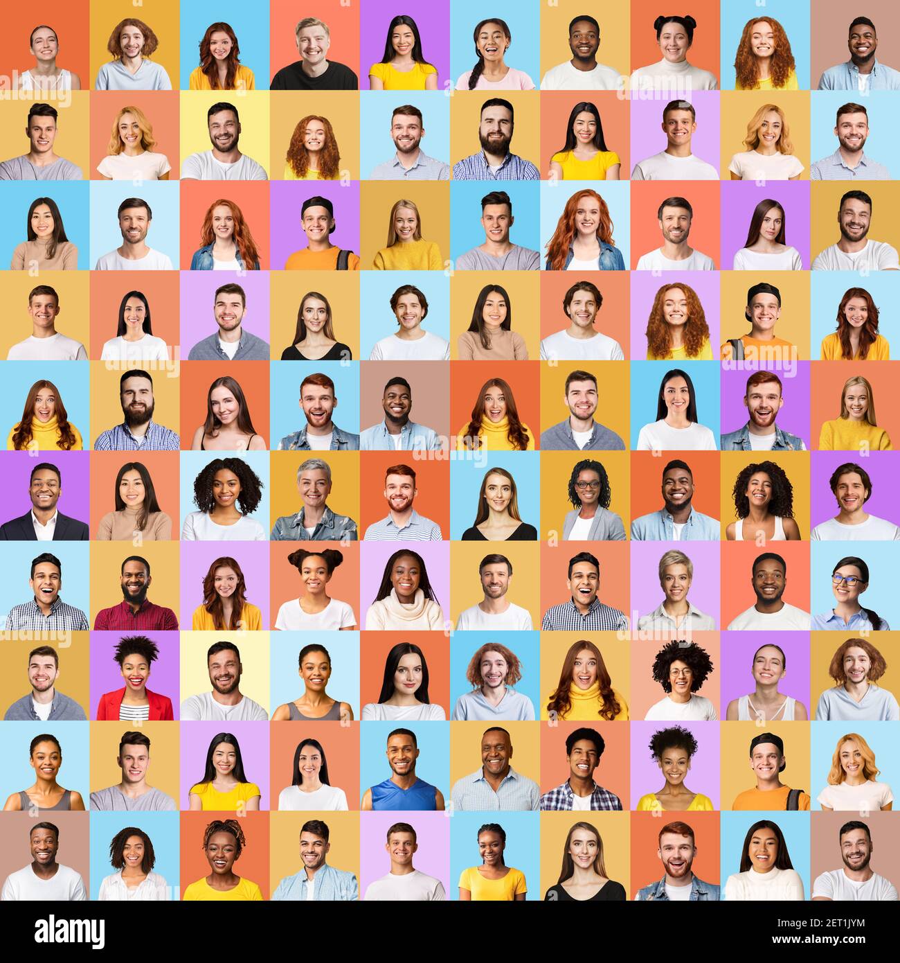 Multiple portraits of different people Banque de photographies et d ...