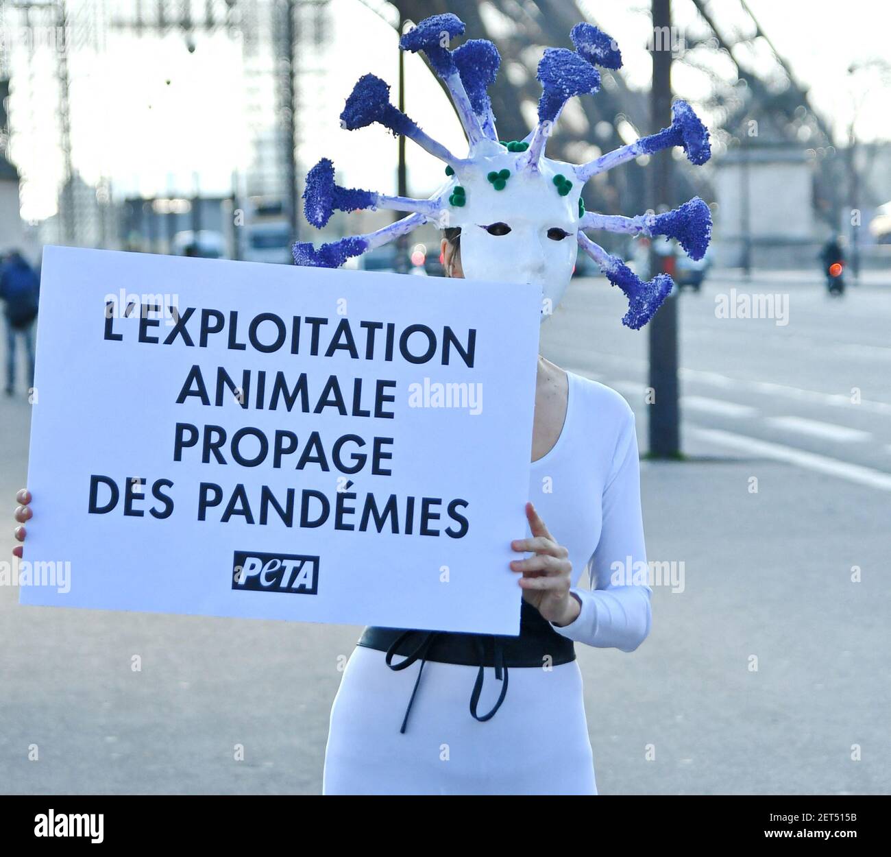 Le groupe d'activistes PETA a organisé une action contre l'exploitation ...