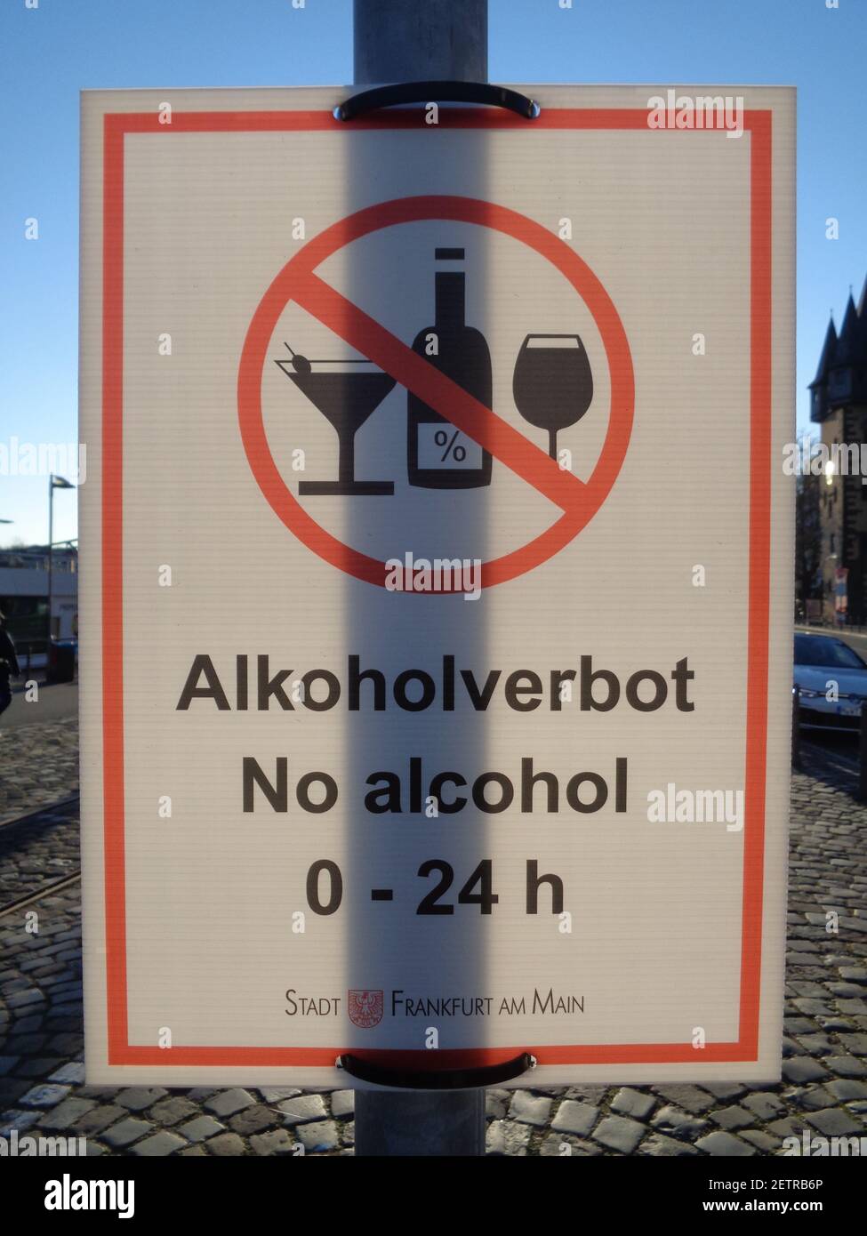 Panneau d'interdiction pour l'alcool Banque de photographies et d ...