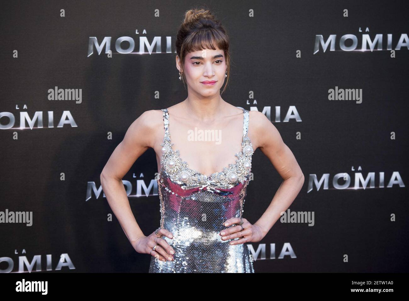 L'actrice algérienne Sofia Boutella assiste à la première de 'la Momia' à Cines Callao à Madrid ...