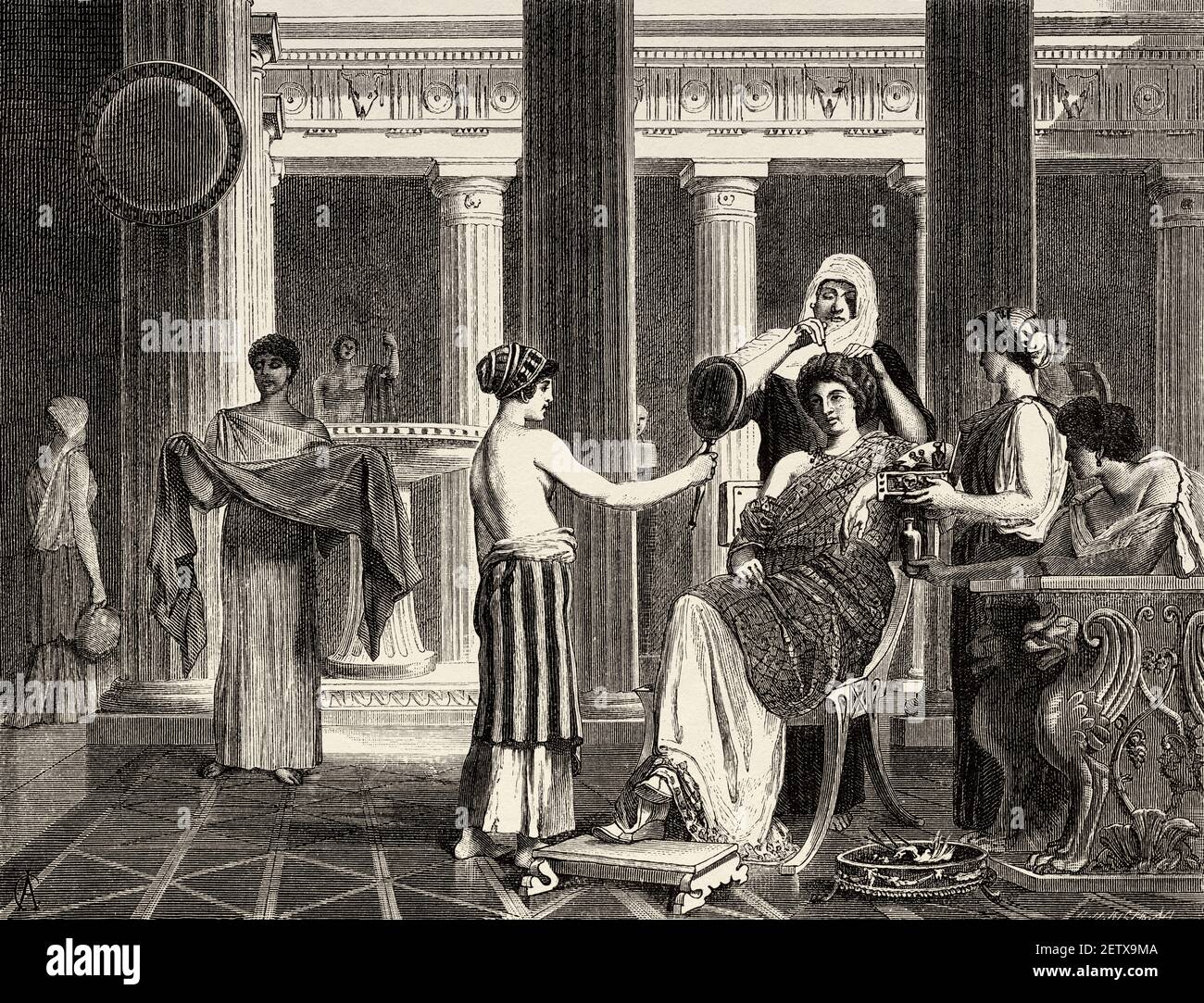 Femme romaine gravure Banque de photographies et d’images à haute ...