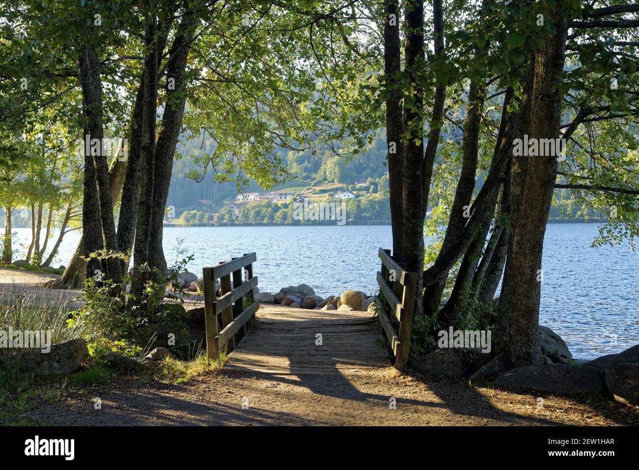 Promenade Au Bord D'un Lac Banque d'image et photos - Alamy