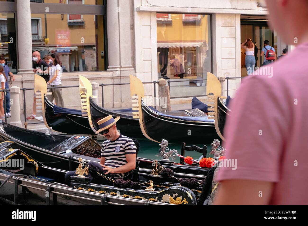 Gondolier venice stripe Banque de photographies et d’images à haute ...
