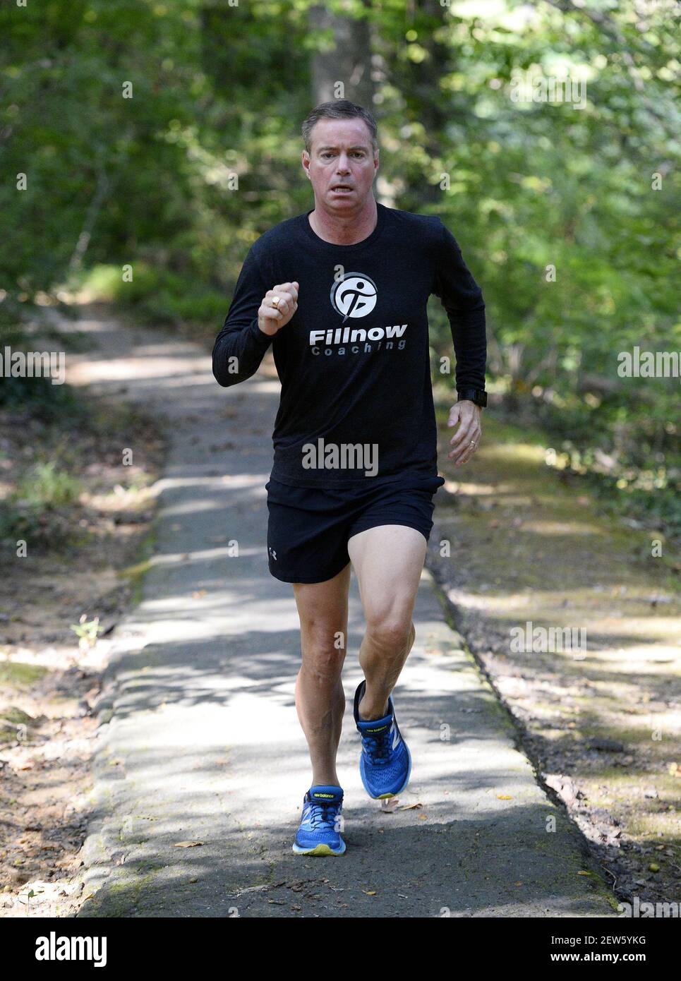 Dean Otto sur un sentier près de son domicile de Charlotte, en Caroline ...